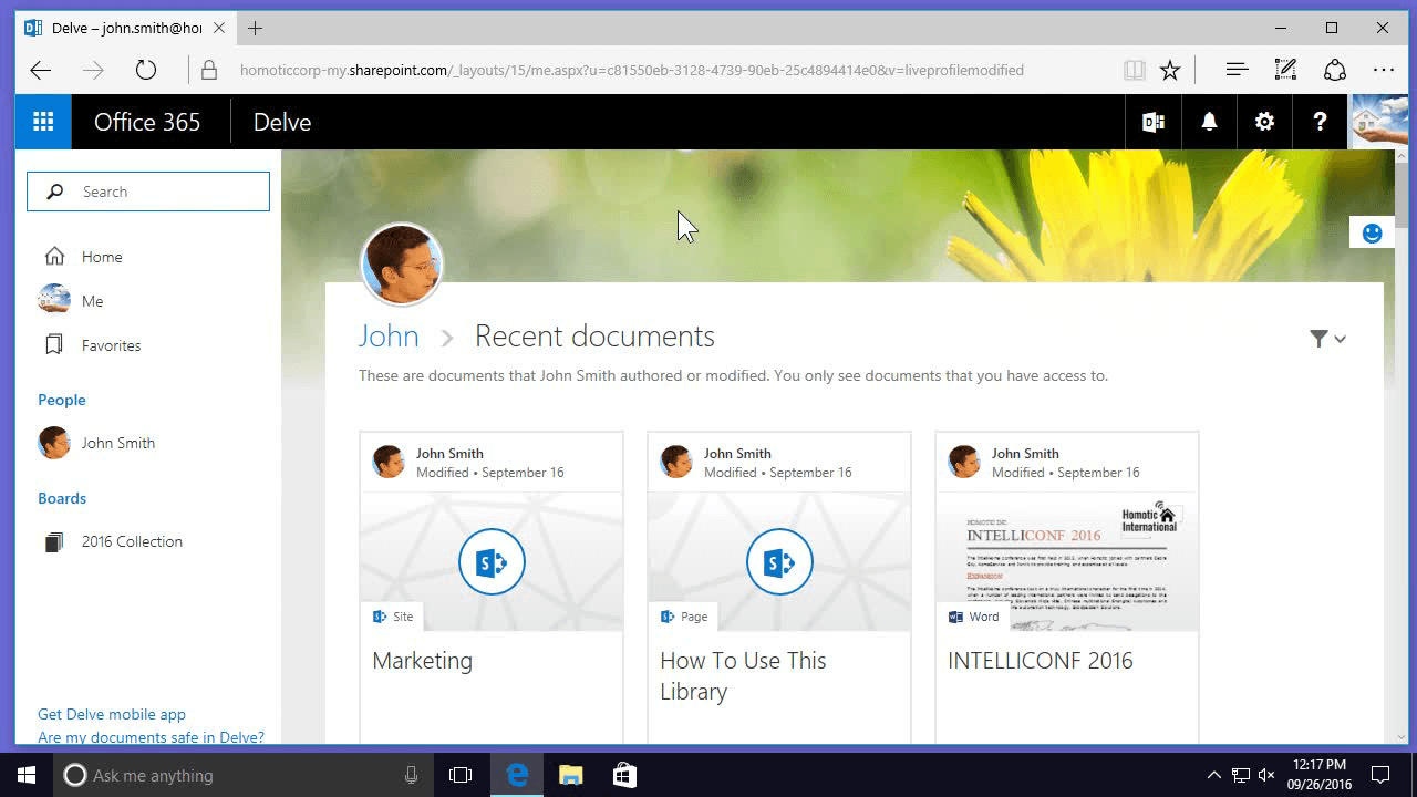 Delve Office 365 - Utilizarea panourilor pentru organizarea ...