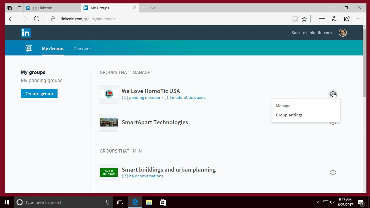 LinkedIn - Utilizarea grupurilor - Docentix