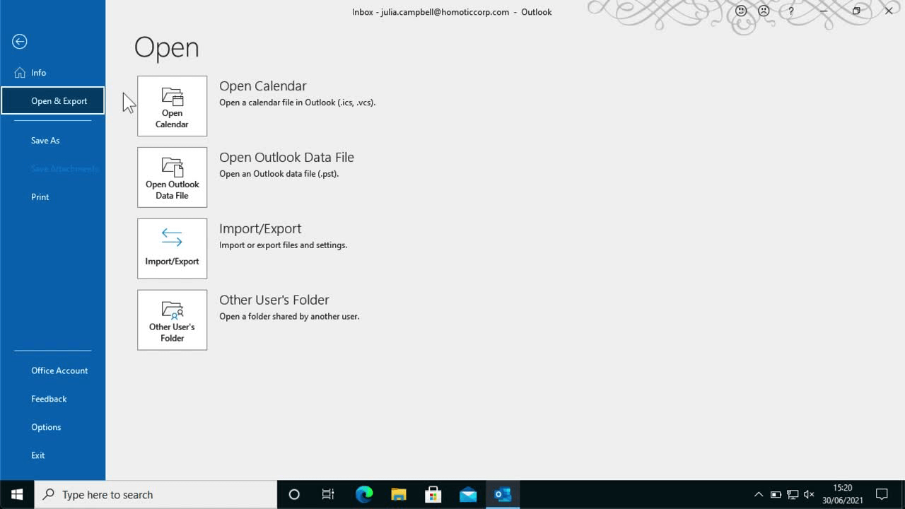 Outlook 365 - Configurarea clientului de email - Docentix