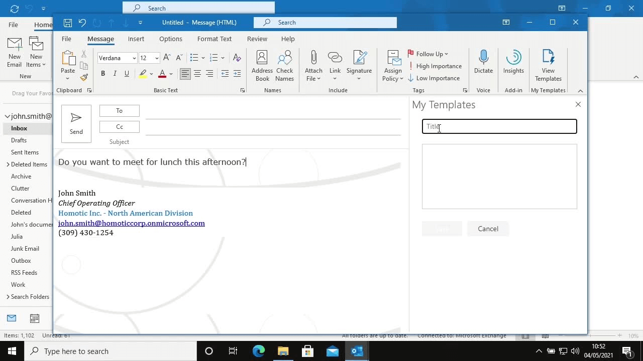 Outlook 365 - Proiectarea și designul emailului - Docentix