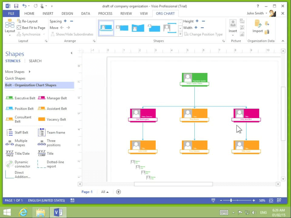 Visio 2013 - Crearea graficelor și rapoartelor de date - Docentix