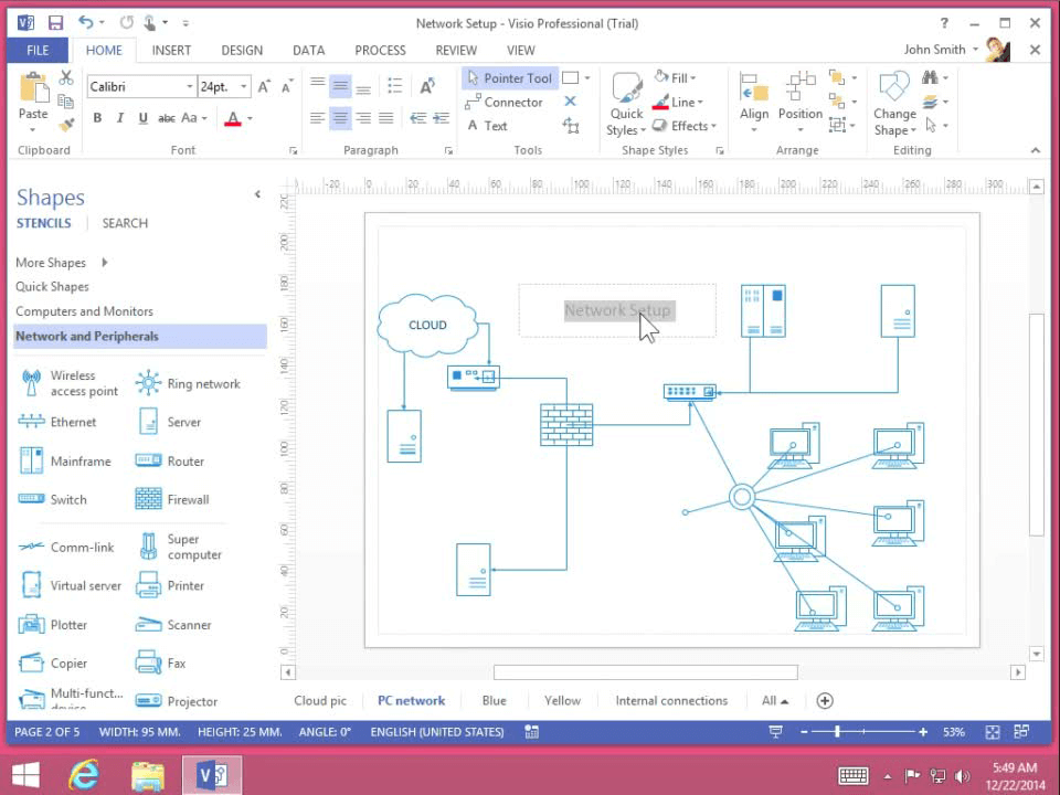 Visio 2013 - Introducerea și formatarea textului - Docentix